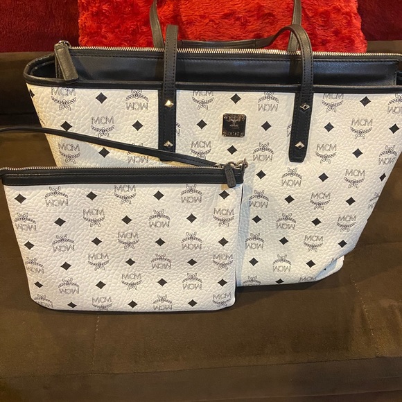 MCM | Bags | Mcm Visetos Tote Bag Wpouch | Poshmark